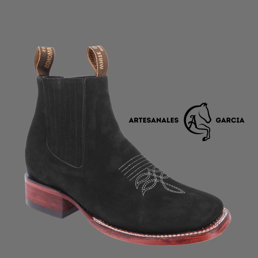 Botin Charro Tradicional / Cuadrado – Artesanales Garcia